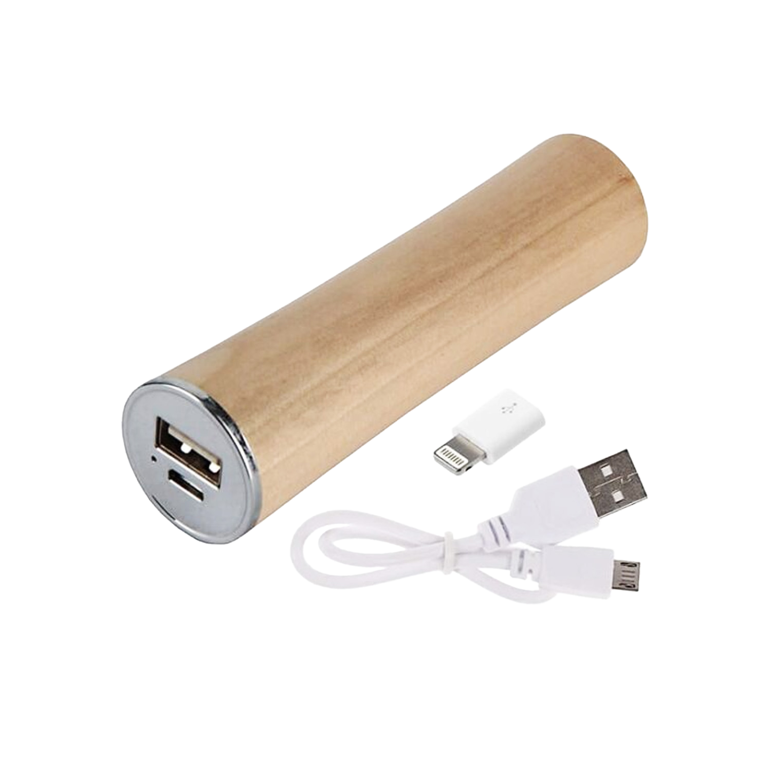 Power Bank Bambú 2600 MAH - Multishop Perú